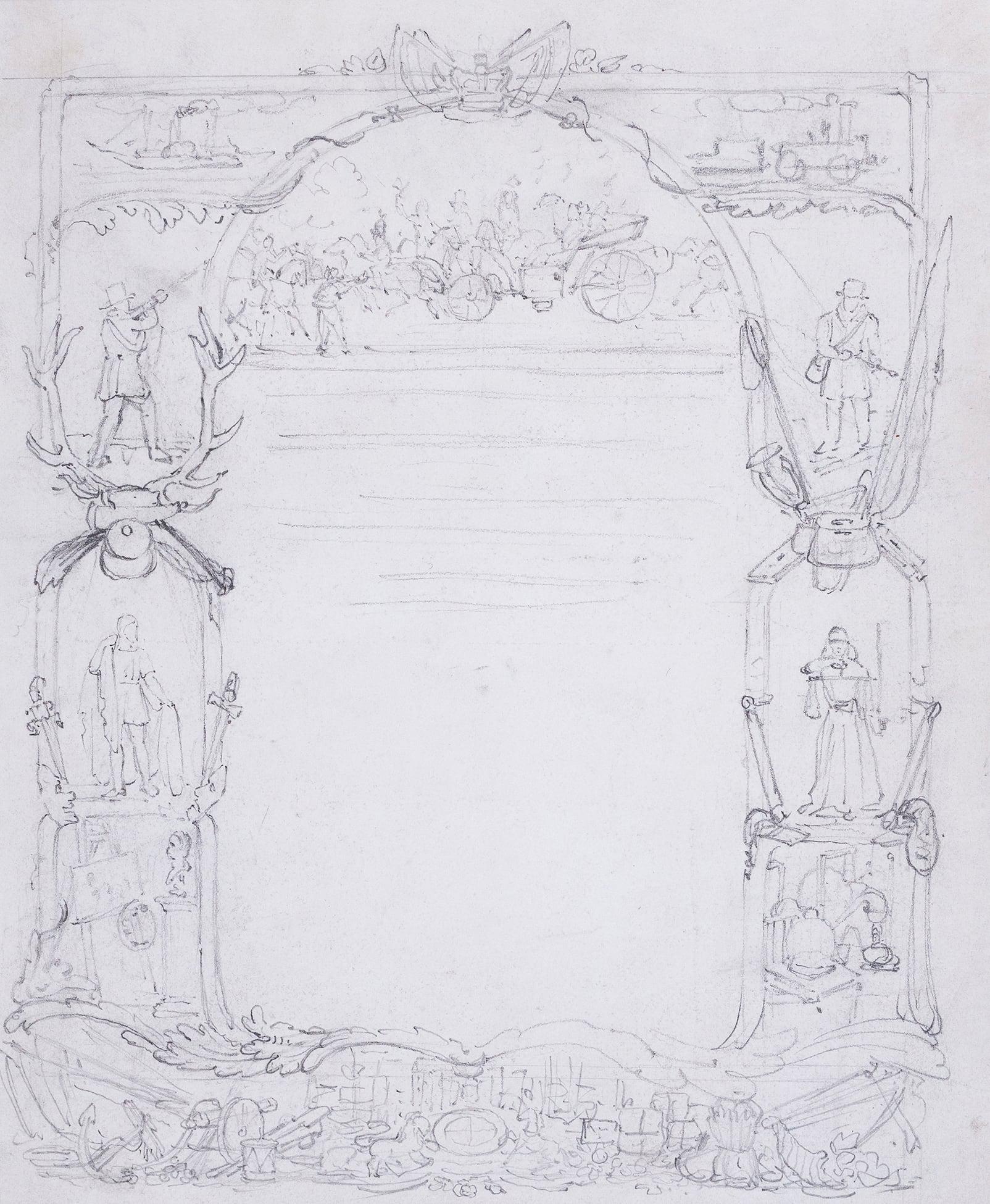 Landells, Ebenezer (1808 – 1860) – The Arrival of the Royal Couple ...