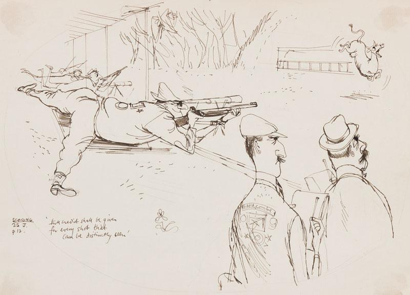 Searle C.B.E., Ronald (1920 – 2011) – ‘Ammunition. In respect of a ...