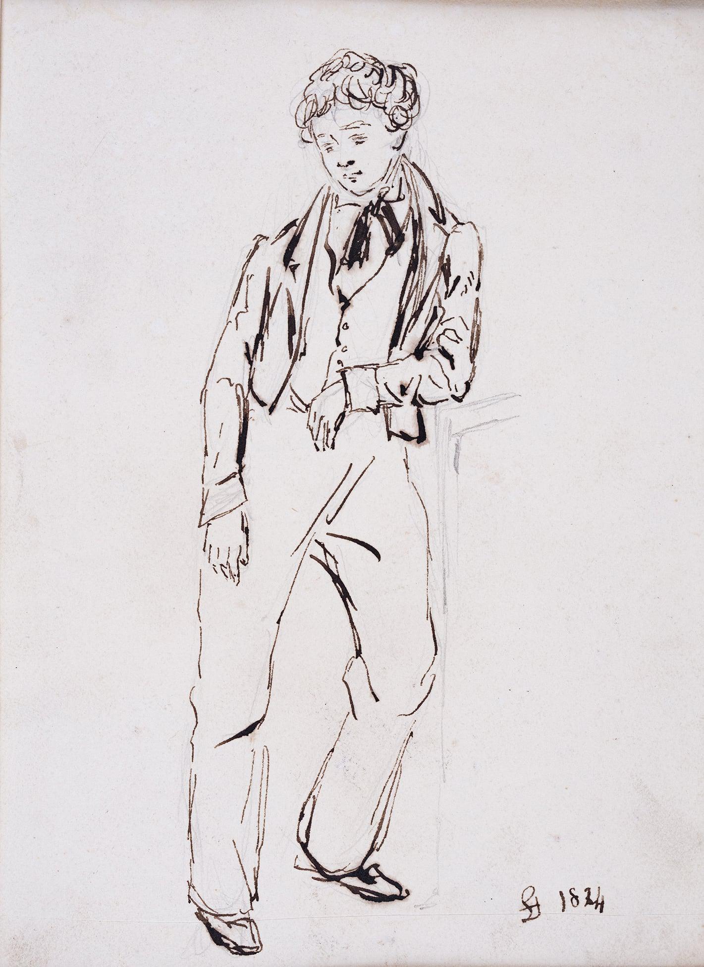 Landells, Ebenezer (1808 – 1860) – Boy, lounging. | ABBOTT and HOLDER