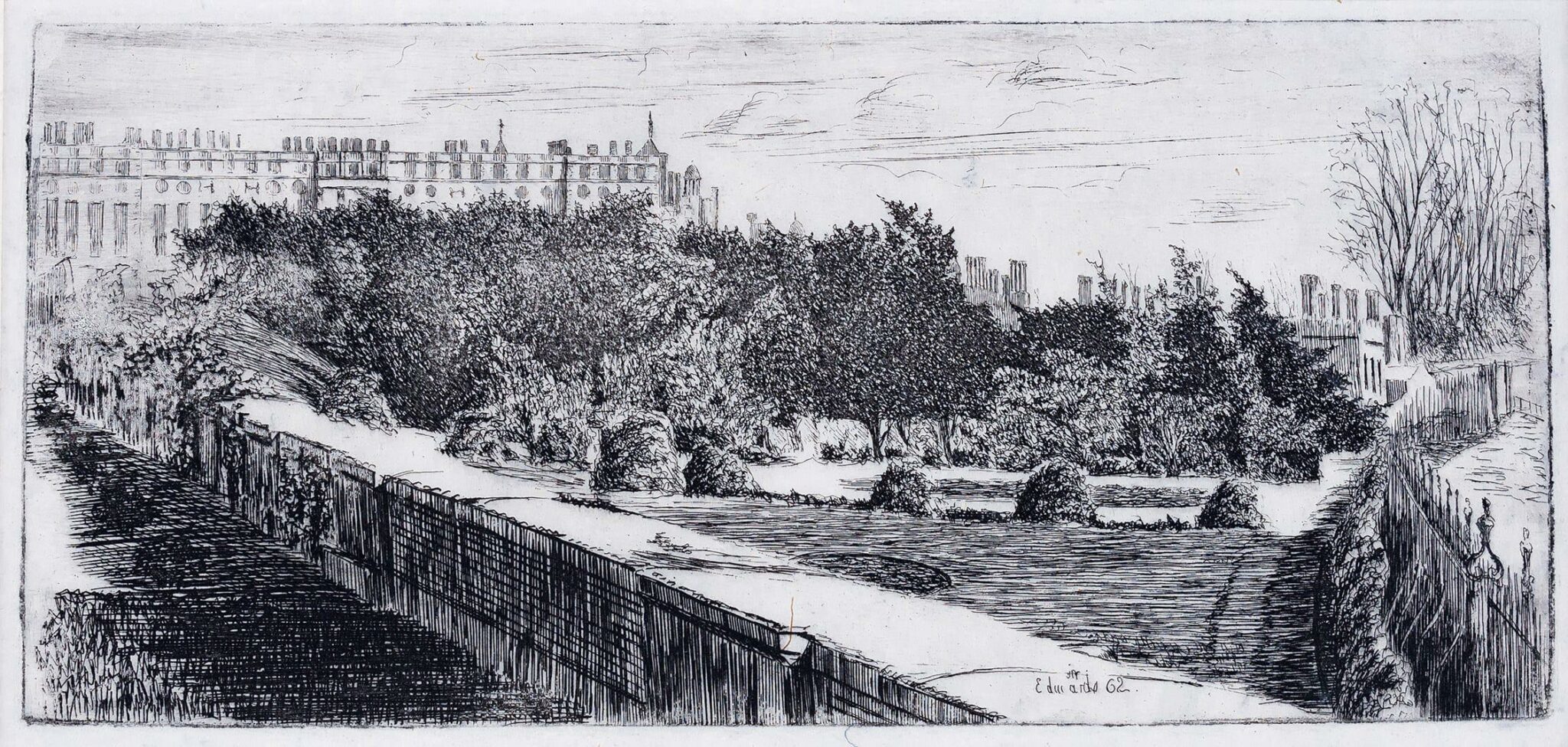 Edwards, Edwin (1823 – 1879) – Hampton Court. | ABBOTT and HOLDER