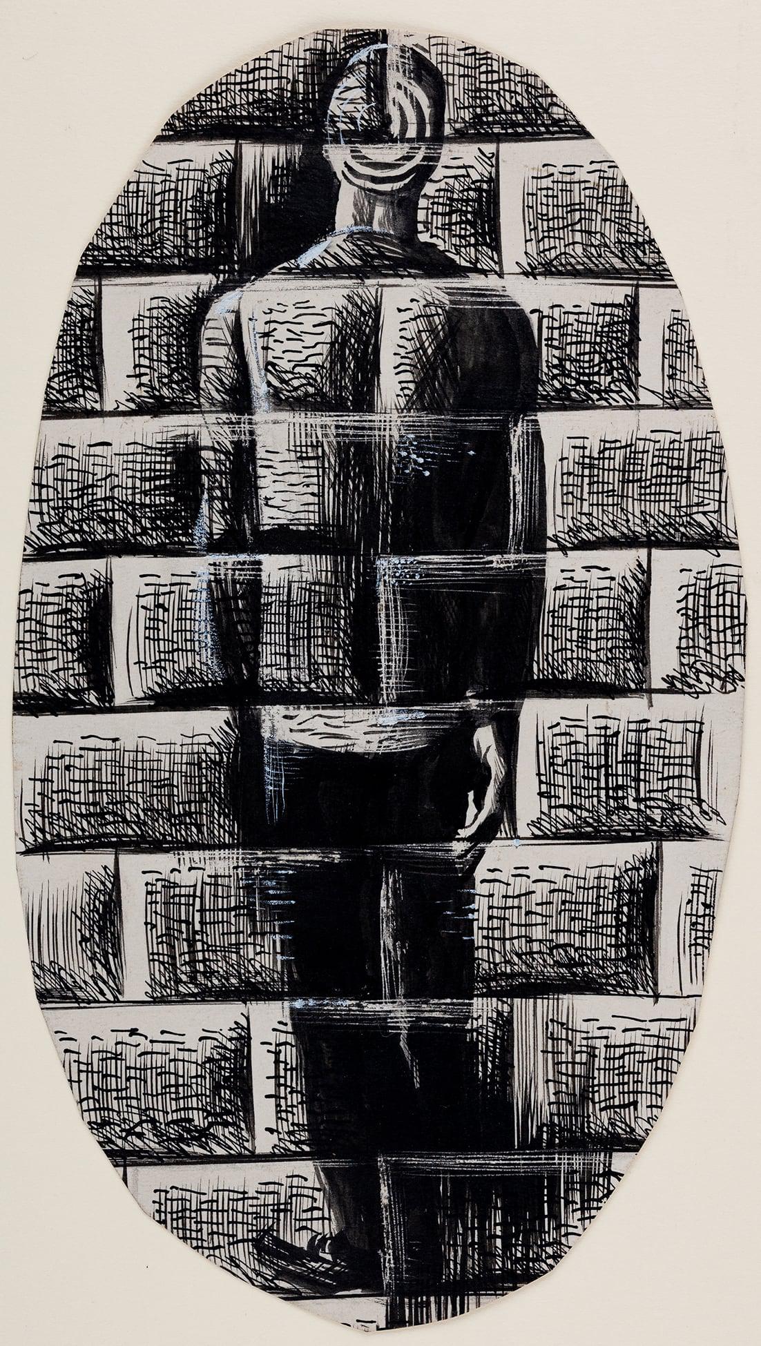 Wragg, Arthur (1903 – 1976) – Man and Wall. | ABBOTT and HOLDER