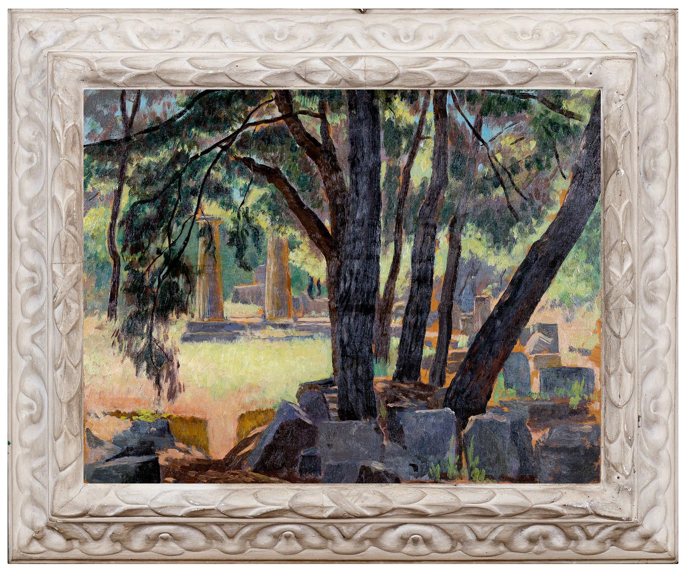 Rennell, Mary (1901 – 1981) – ‘Ruined Temple of Hera at Olympia ...