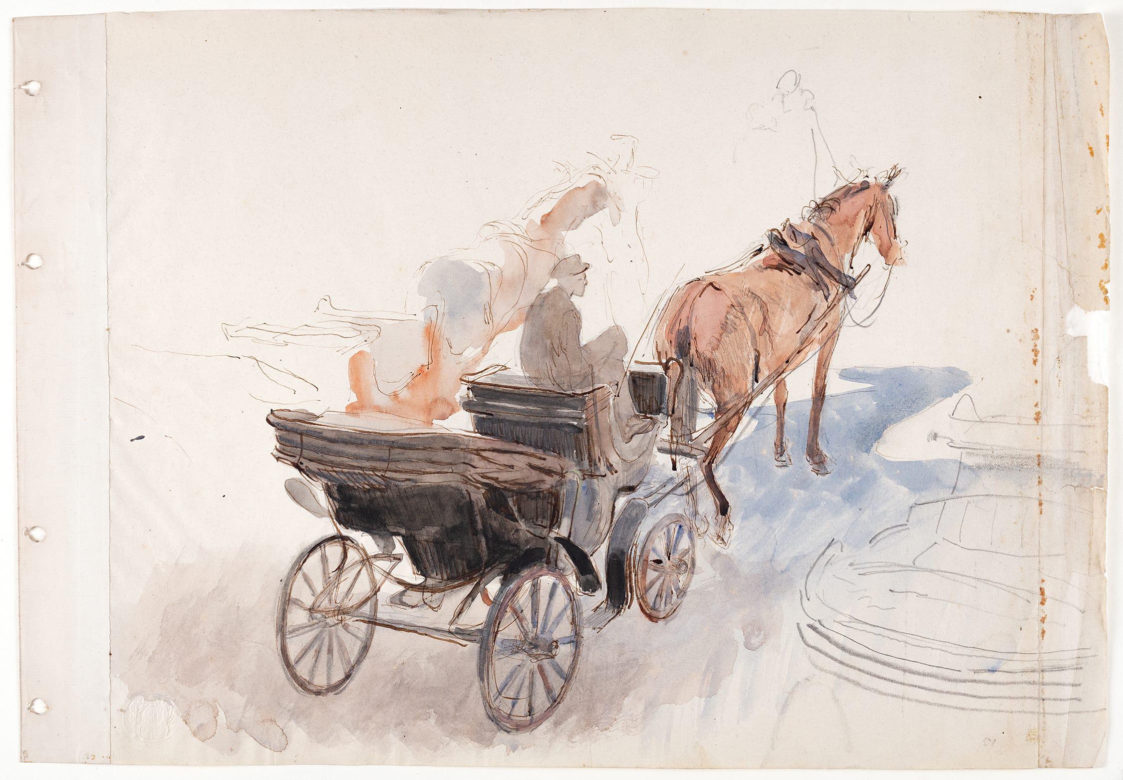 Brookshaw, Percy Drake (1907 – 1993) – Waiting Carrozze. | ABBOTT and ...