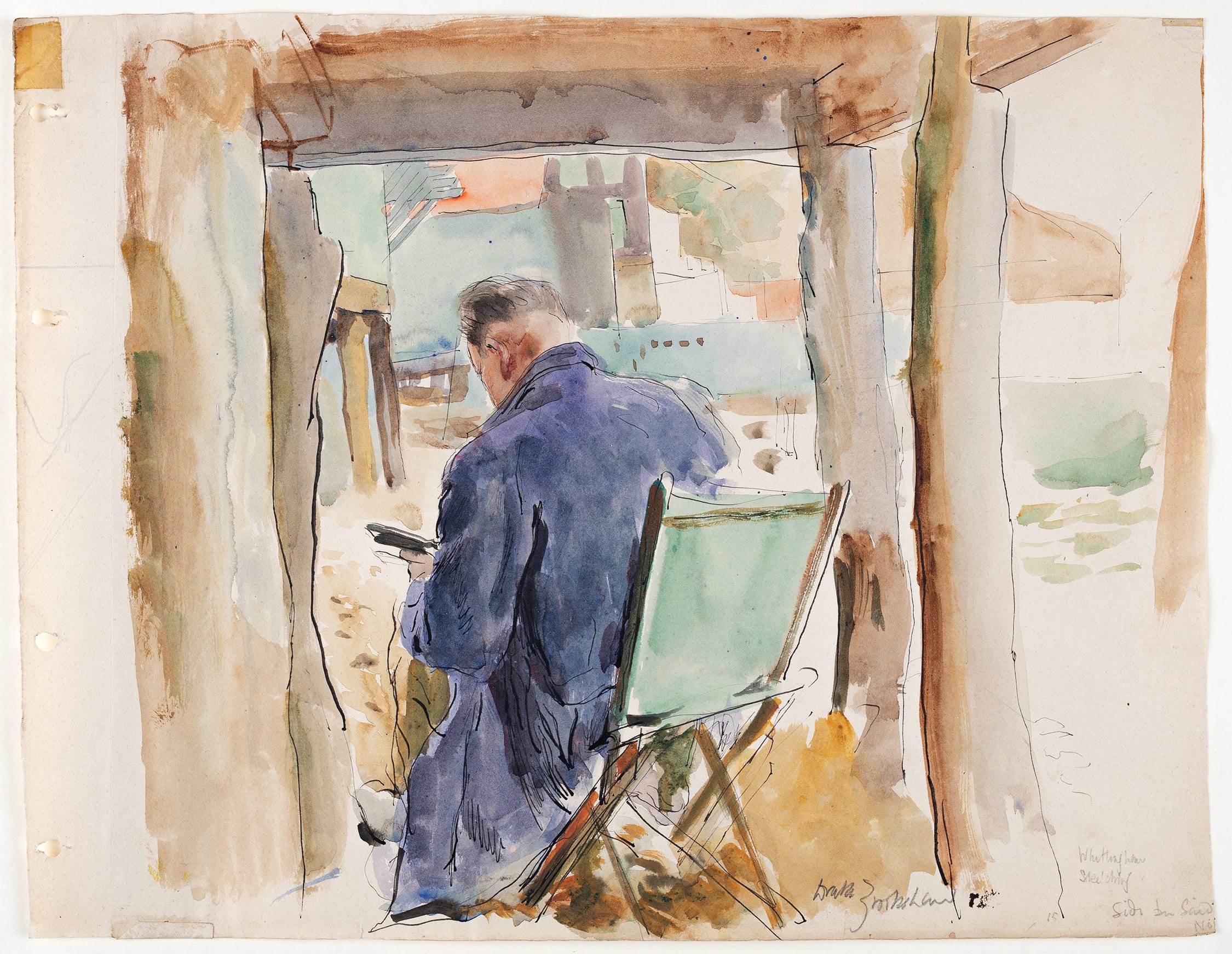 Brookshaw, Percy Drake (1907 – 1993) – P.16: ‘Whitlingham sketching ...