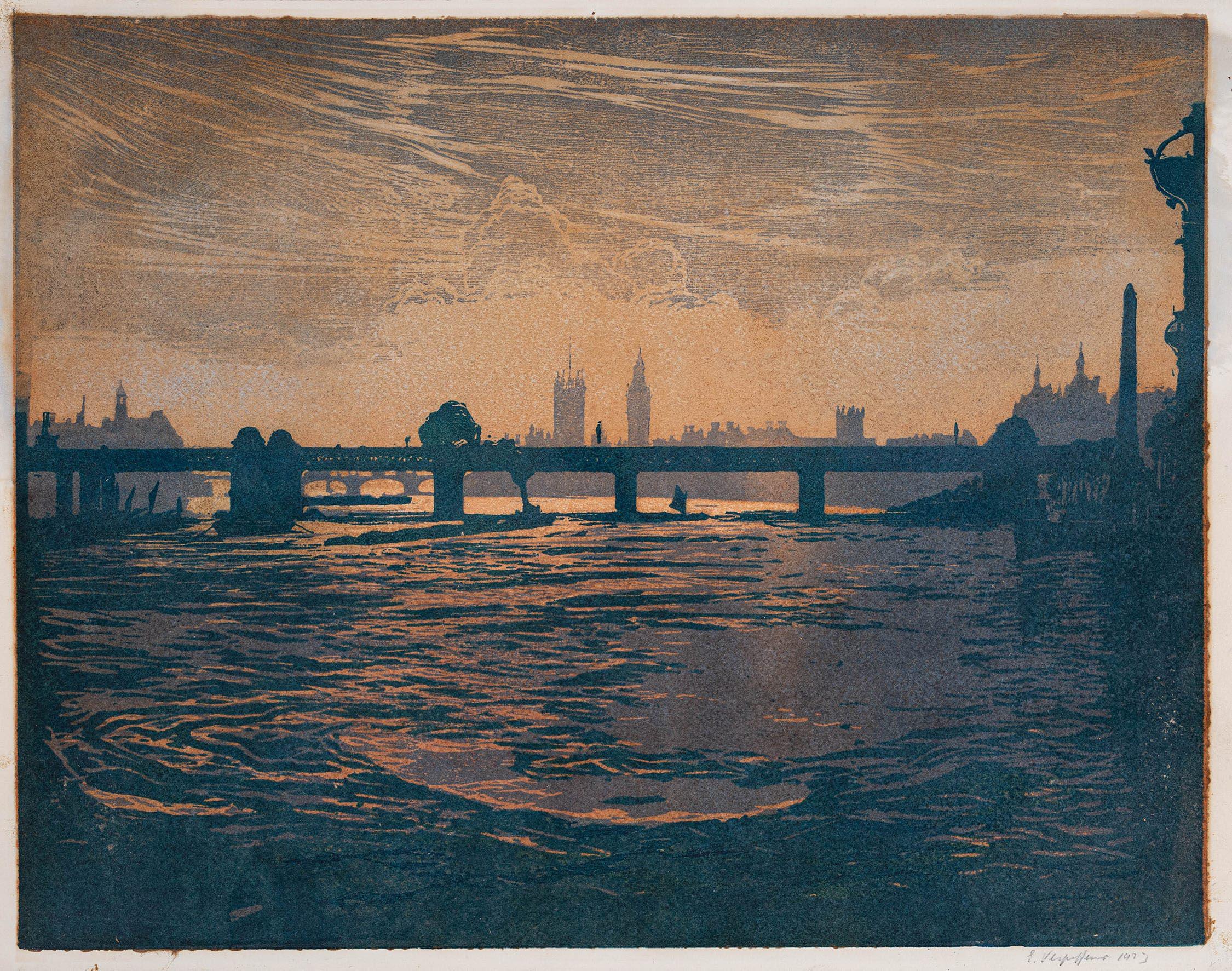 Verpilleux, Emile Antoine (1888 – 1964) – ‘The River from Waterloo ...