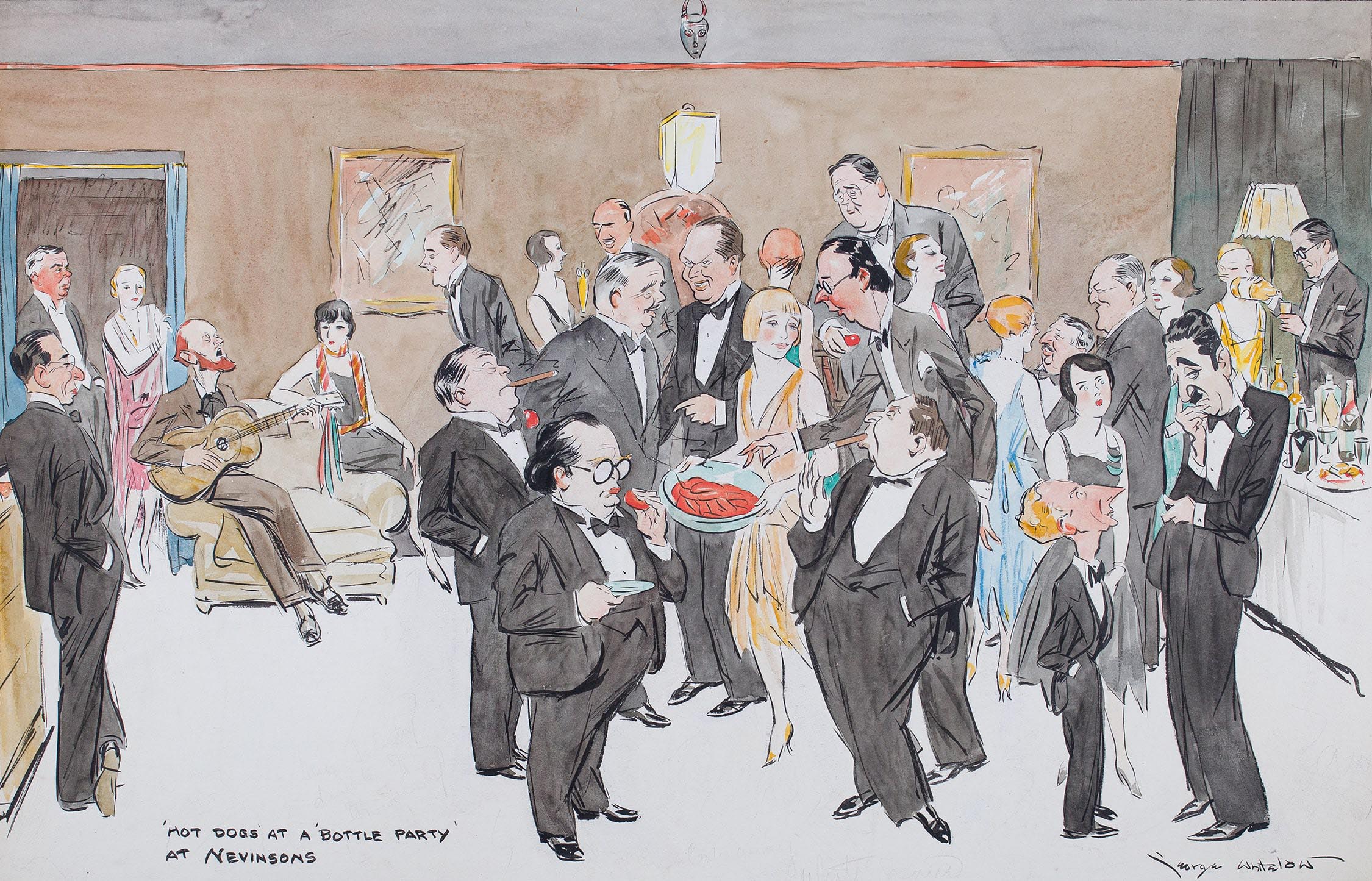 Whitelaw, George (1887 – 1957) – ‘Hot Dogs’ at a ‘Bottle Party’ at ...