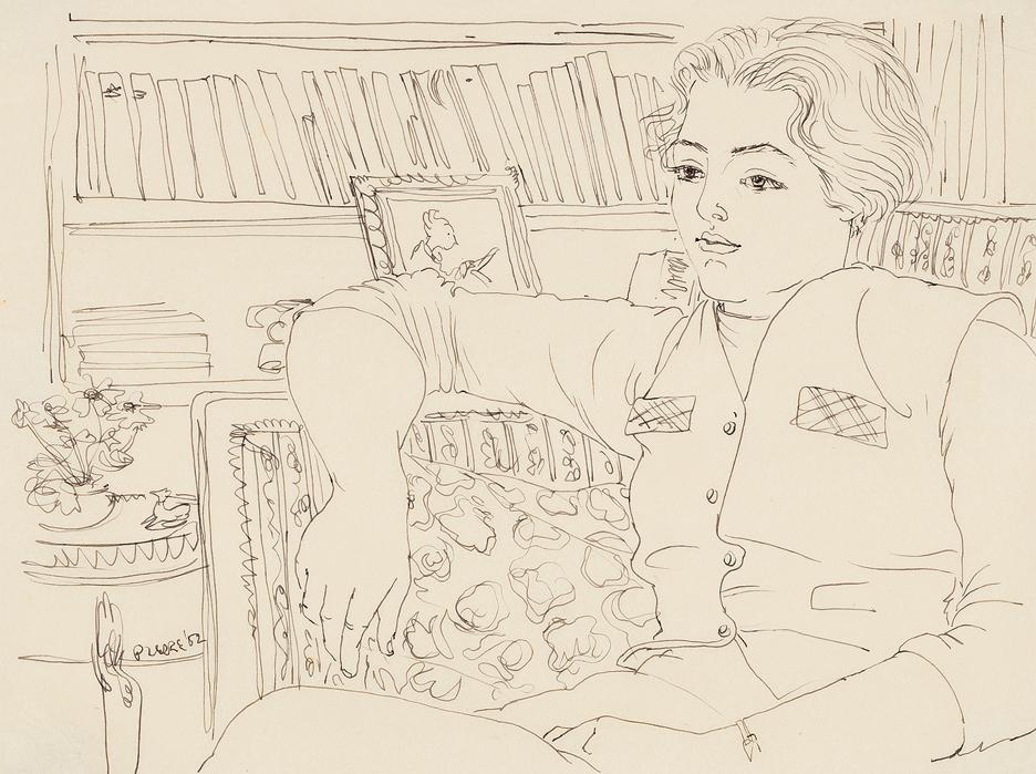 Samuelson, Peter (1912 – 1996) – Seated girl. | ABBOTT and HOLDER