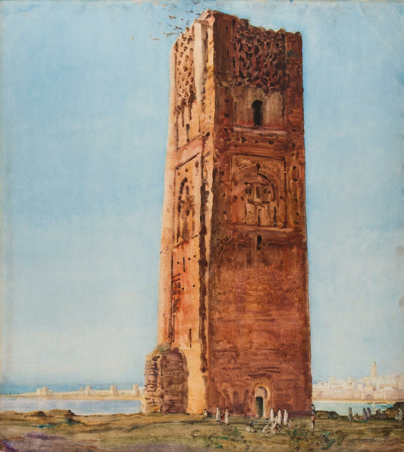 Kitson, Robert Hawthorne (1873 – 1947) – The Hassan Tower, Rabat ...