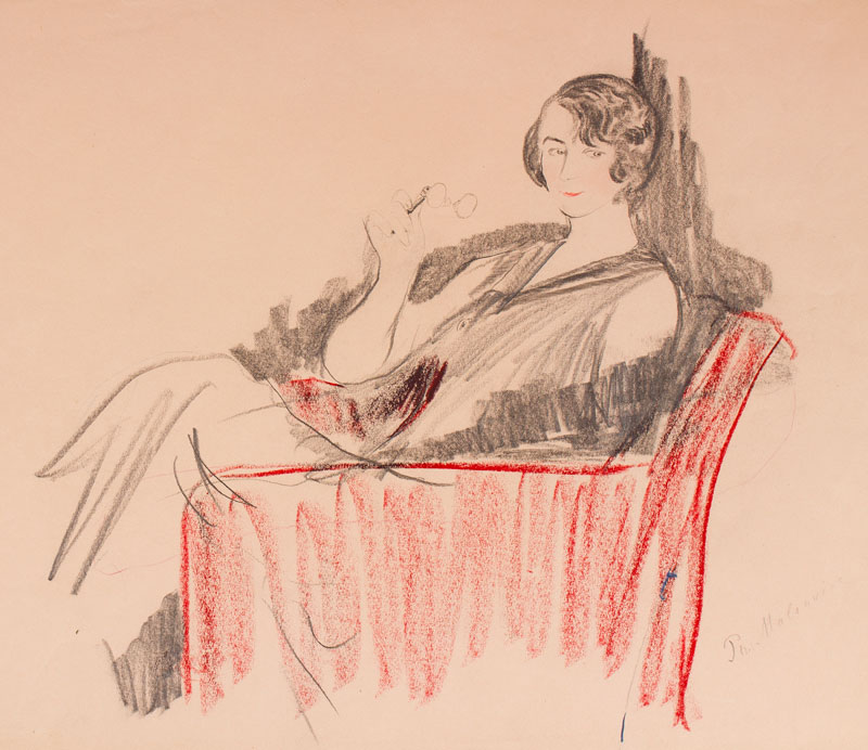 MALIAVIN Philip (Filip Andreyich Malyavin) (1869-1940) – The lorgnette ...