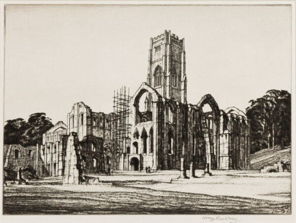 RUSHBURY Sir Henry R.A. R.E. (1889-1968) – ‘Fountains Abbey’ (JR ...