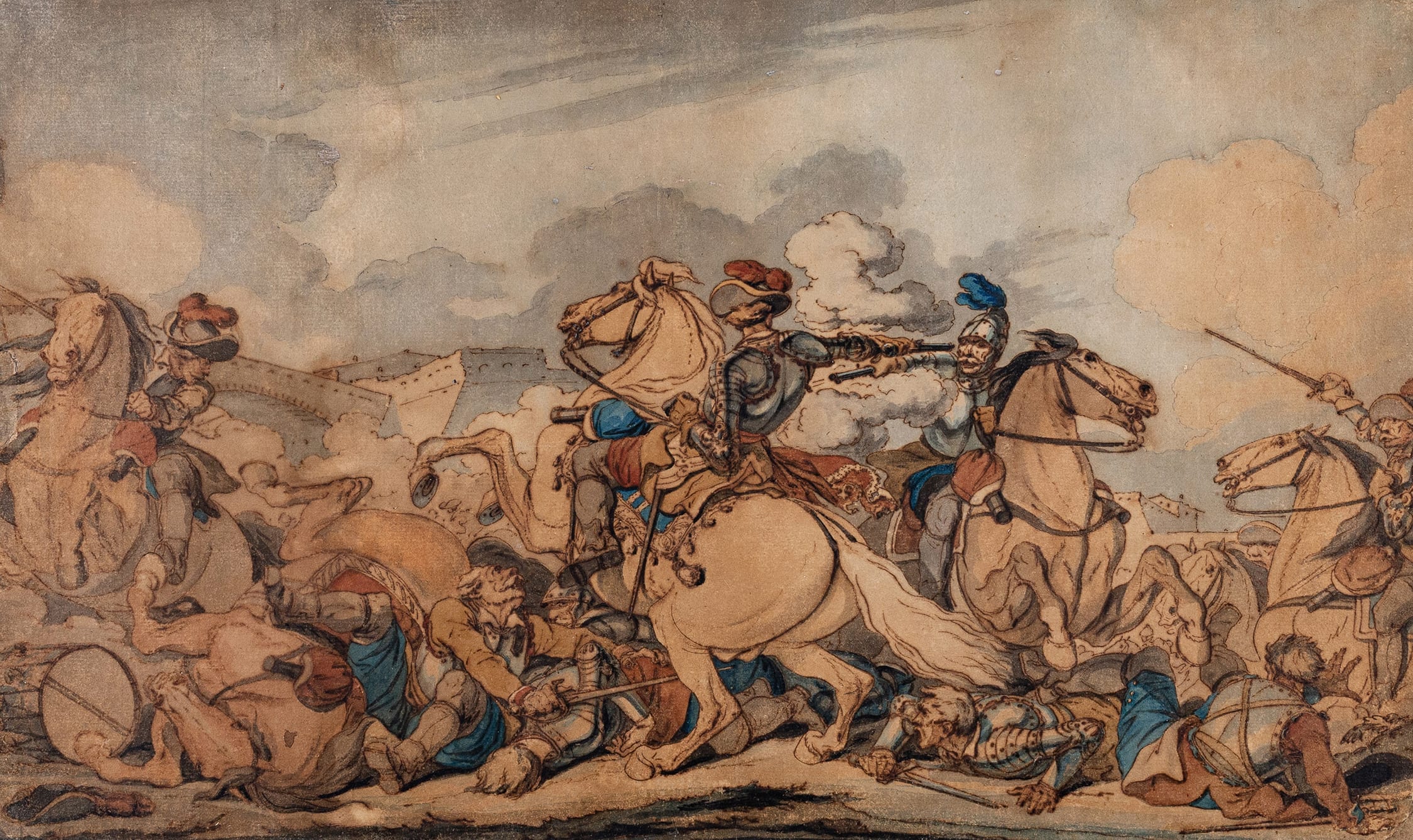 ATKINSON John Augustus O.W.S. (c.1775-c.1833) – A 17th Century battle ...