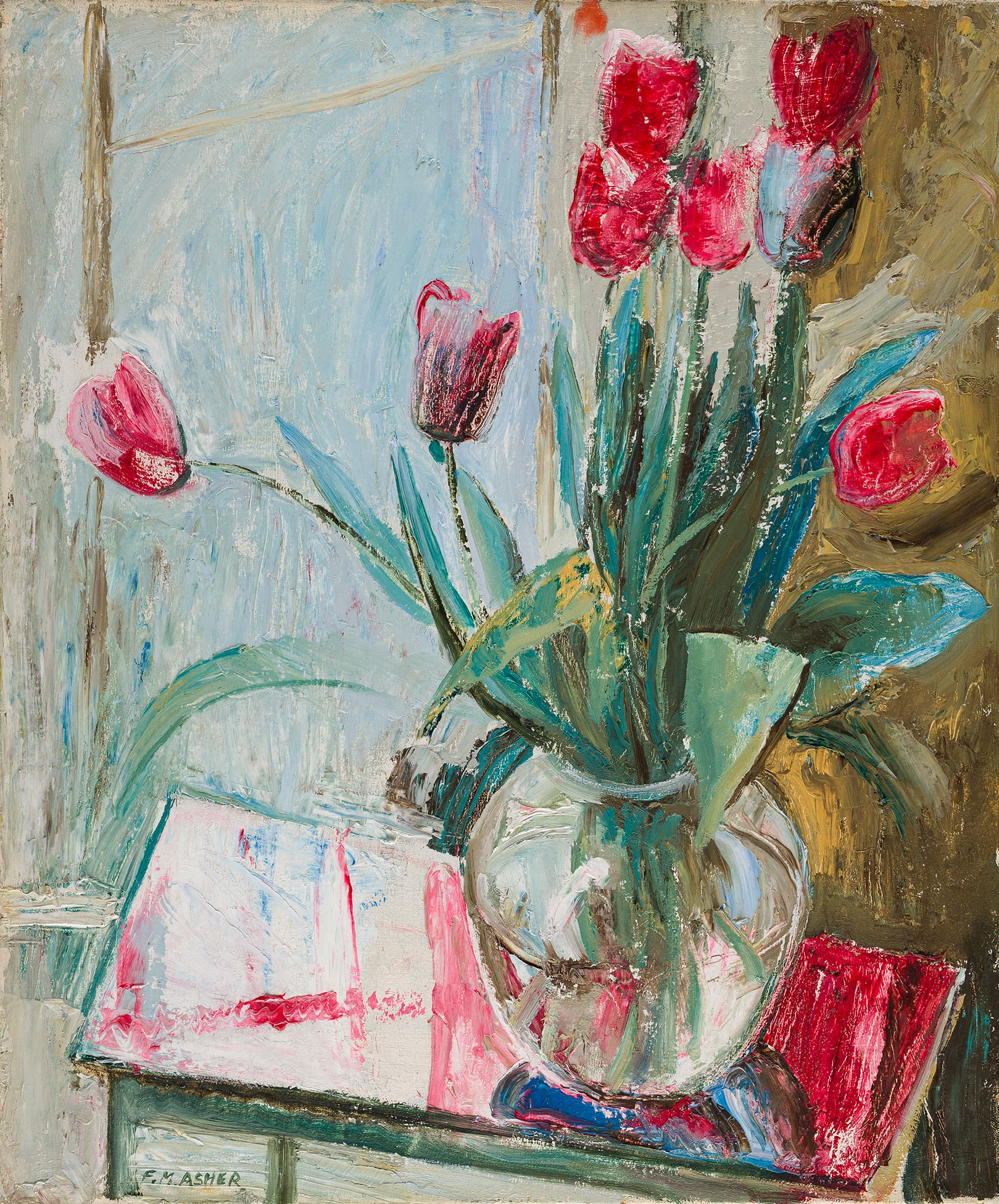 ASHER Florence May (1888-1977) – ‘Tulips’. | ABBOTT and HOLDER