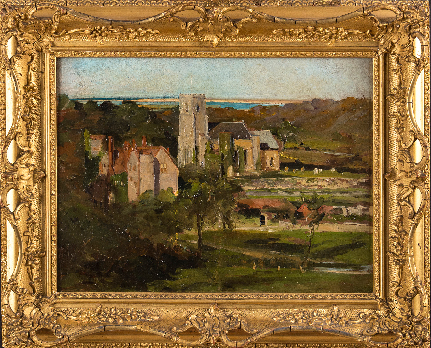 ARNESBY BROWN Sir John R.A. (1866-1955) – Stiffkey: view from the South ...