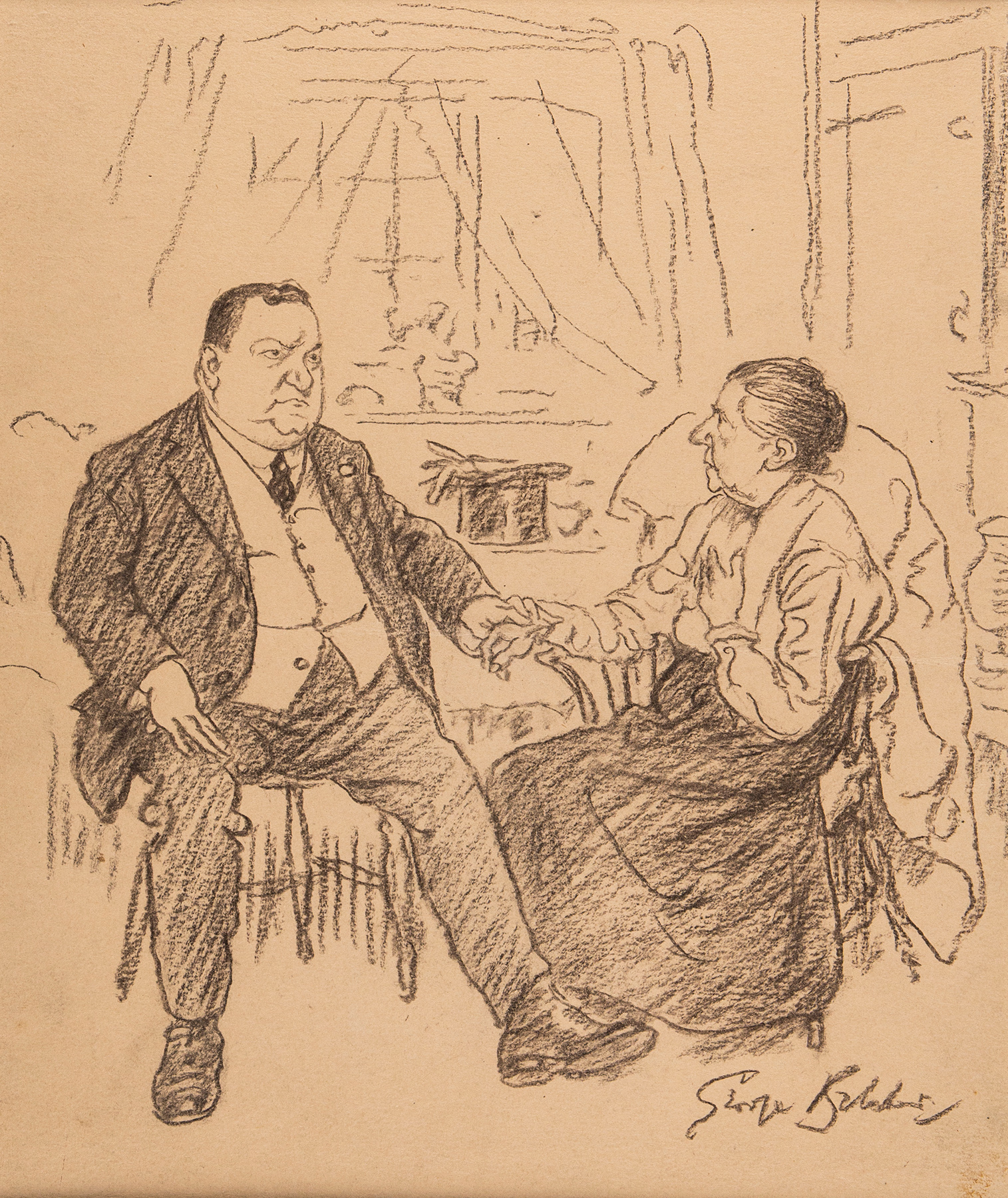 BELCHER George R.A. (1875-1947) – Patient: “Me heart palpitates so ...