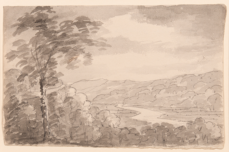 BEAUMONT Sir George (1753-1827) – River landscape. | ABBOTT and HOLDER