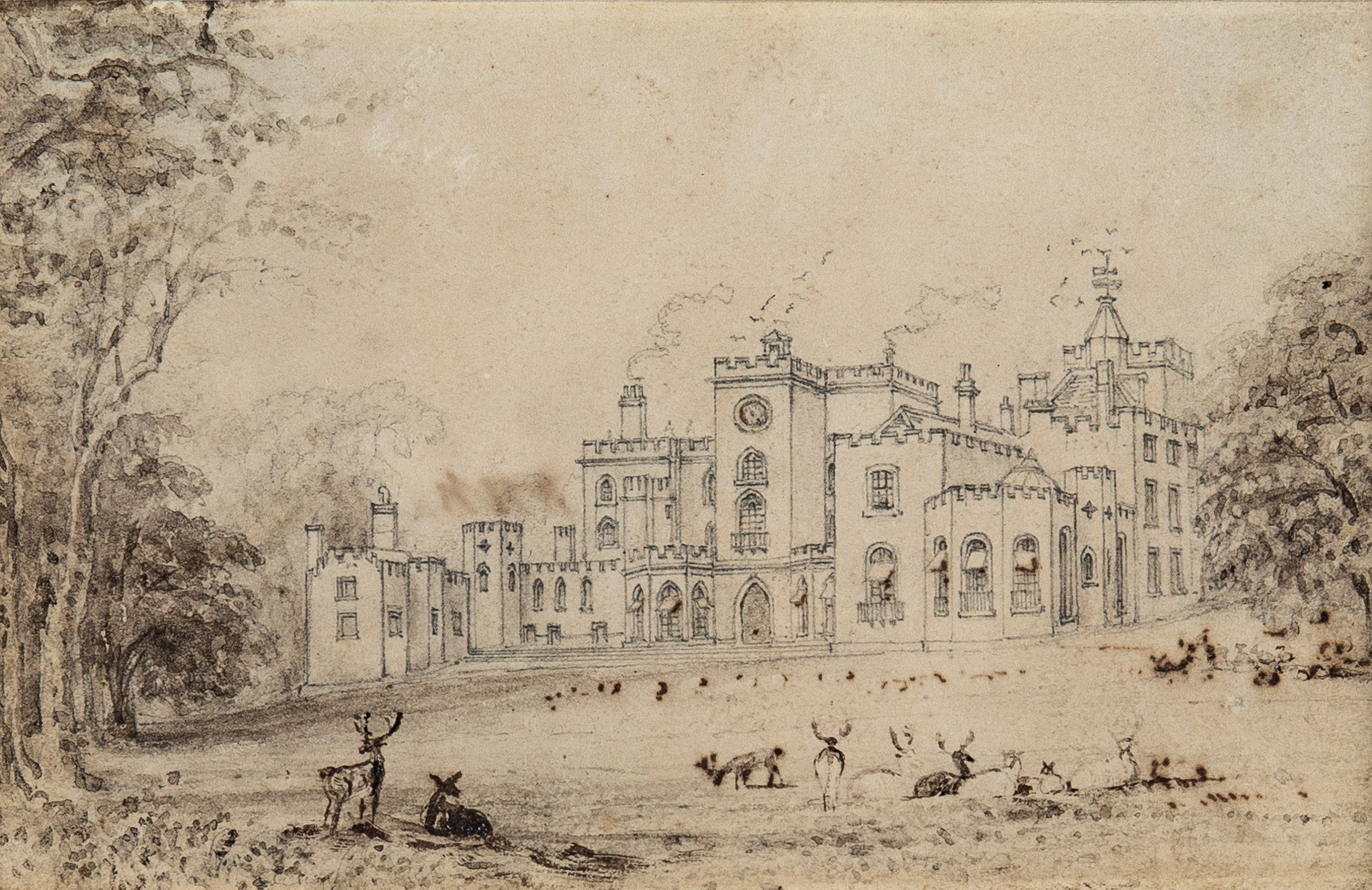 BARTLETT William Henry (1809-1854) – Powderham Castle, Devon. | ABBOTT ...
