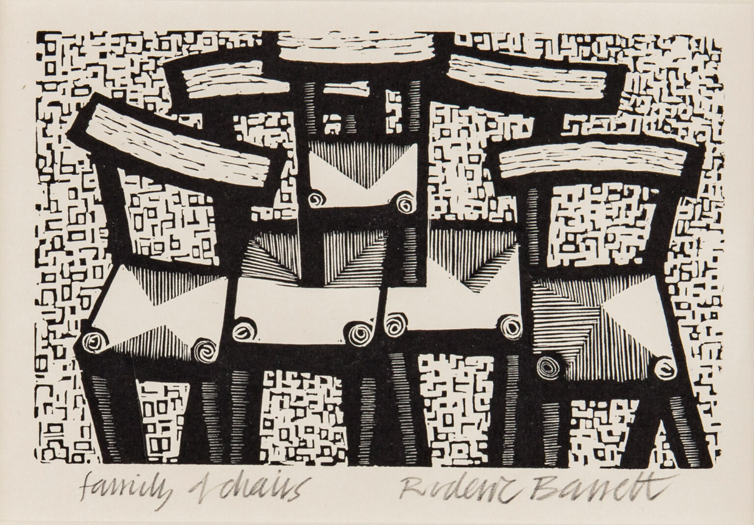 BARRETT Roderic (1920-2000) – ‘Family of Chairs’. | ABBOTT and HOLDER