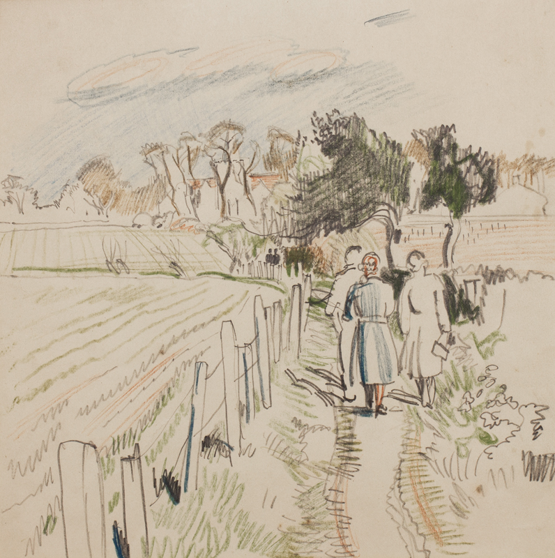 BONE Stephen N.E.A.C (1904-1958) – ‘Path by the field’. | ABBOTT and HOLDER