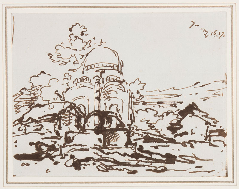 CHINNERY George (1774-1852) – Study of a Temple. | ABBOTT and HOLDER