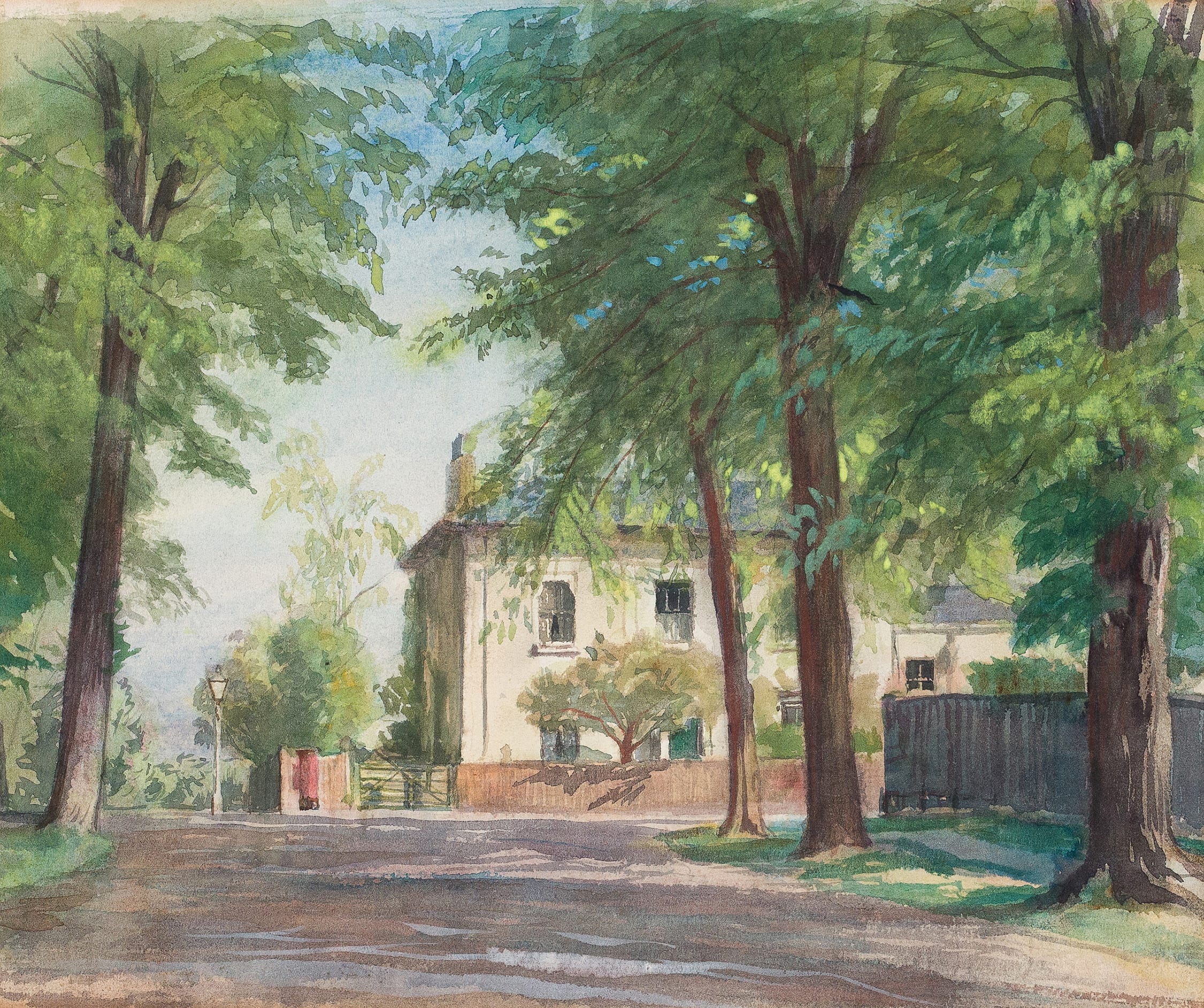 DODD Francis R.A. (1874-1949) – House beneath trees, Greenwich ...