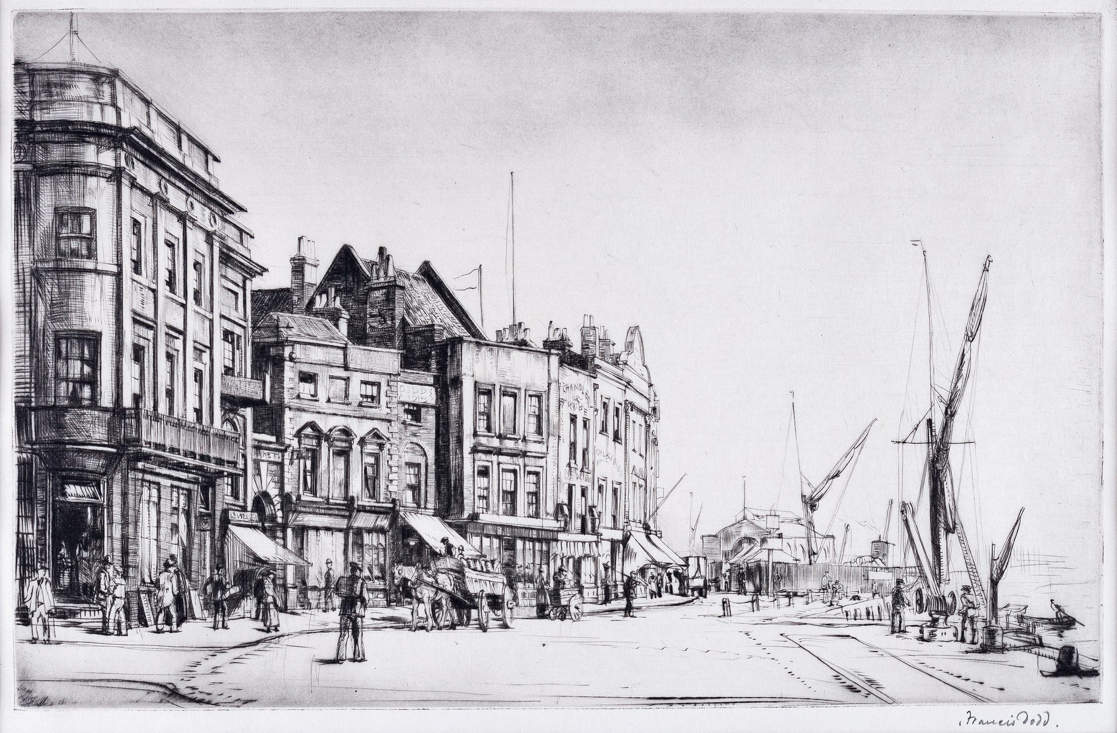 DODD Francis R.A. (1874-1949) – ‘Quayside’. | ABBOTT and HOLDER