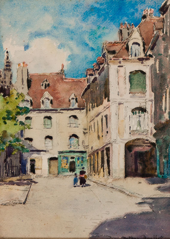 DETHAN-ROULLET Marie-Therese (1870-1945) – ‘La rue St Catherine, Dieppe ...