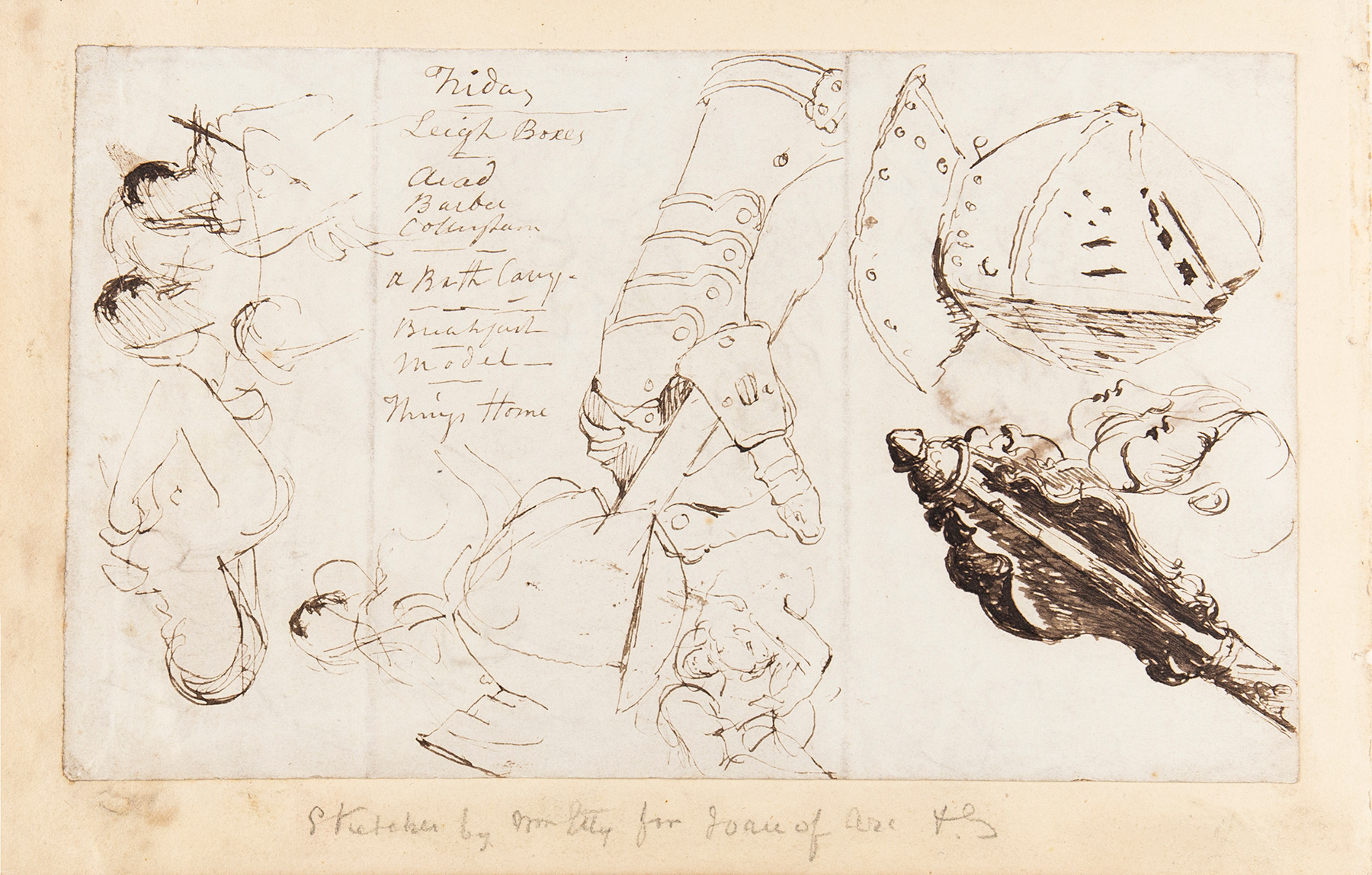 ETTY William RA (1787-1849) – Armour and figure studies (recto and ...
