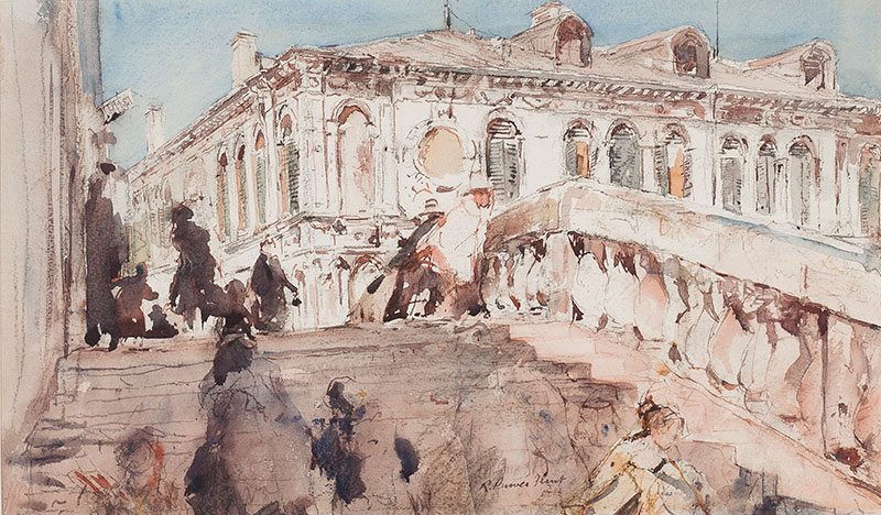 FLINT Robert Purves (1883-1947) – ‘The Rialto’, Venice. | ABBOTT and HOLDER