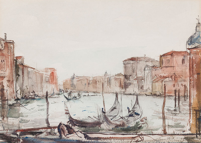 FLINT Robert Purves (1883-1947) – The Grand Canal, Venice. | ABBOTT and ...