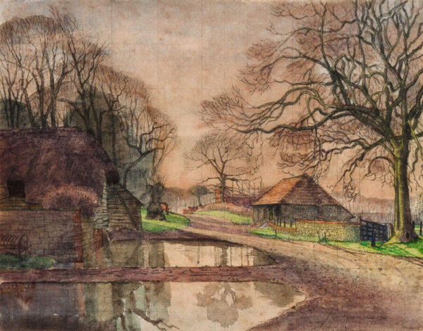 GWYNNE-JONES Allan D.S.O. R.A. (1892-1982) – Study for ‘Spring Evening ...