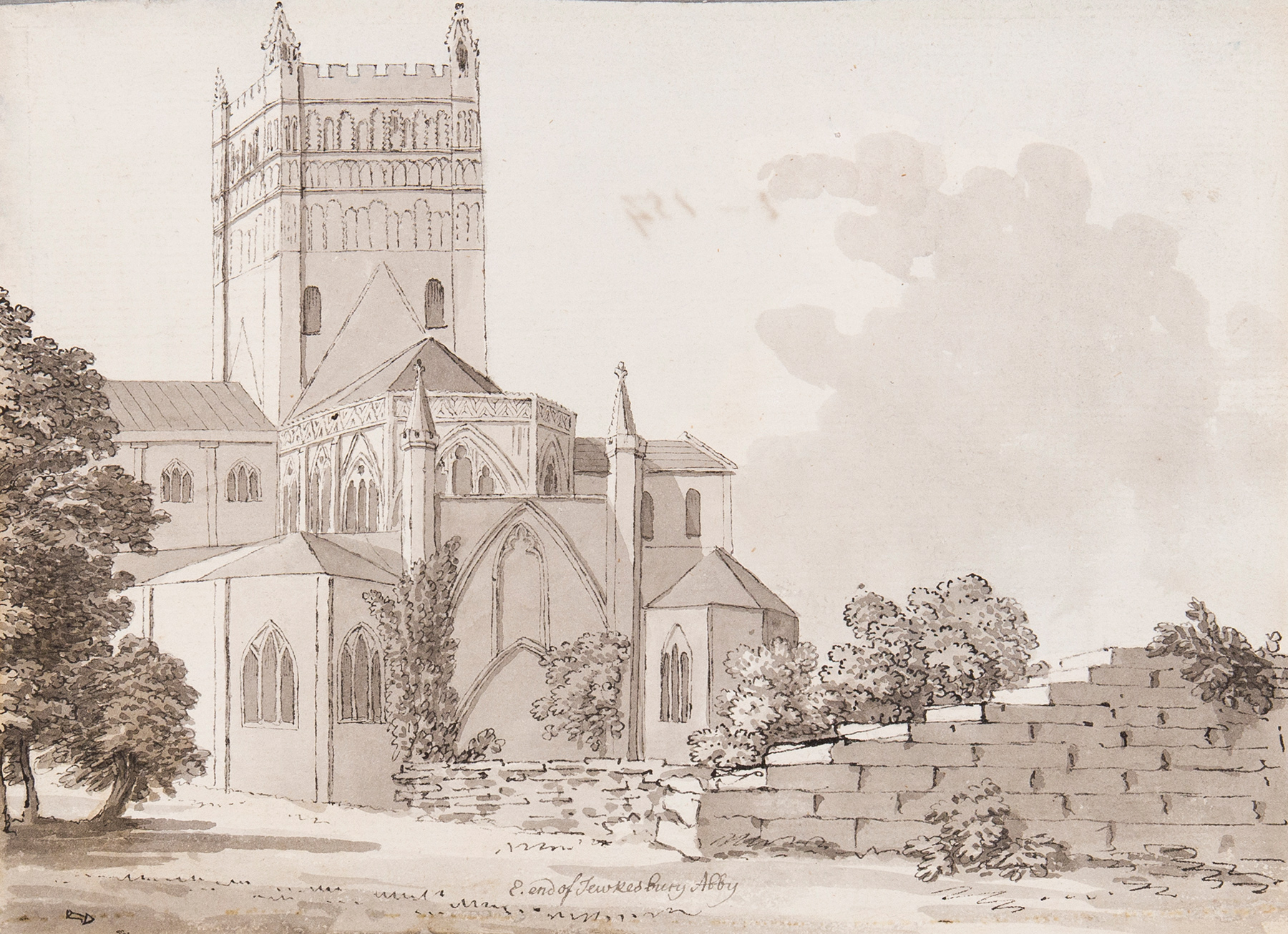 GRIMM Samuel Hieronymus (1733-1794) – ‘East End of Tewkesbury Abbey ...