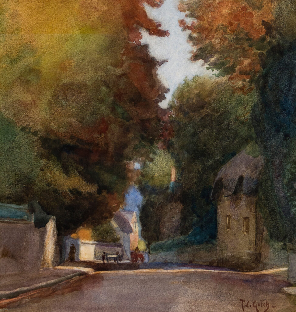 GOTCH Thomas Cooper (1854-1931) – A West Country village street ...