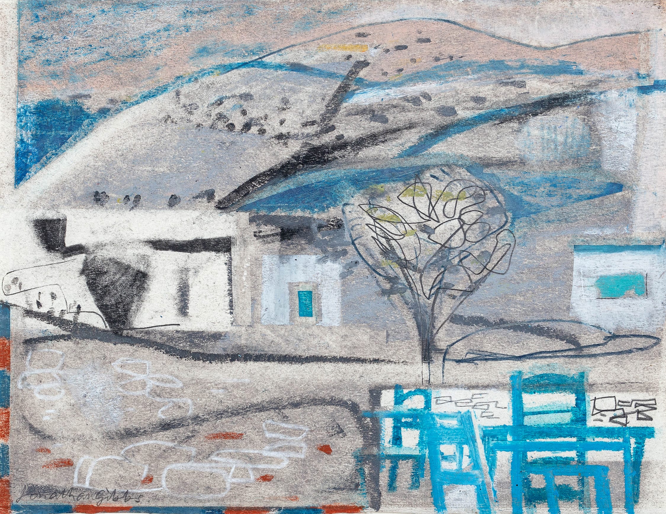 GIBBS Jonathan (born c.1955) – ‘Path to the Hills’. | ABBOTT and HOLDER