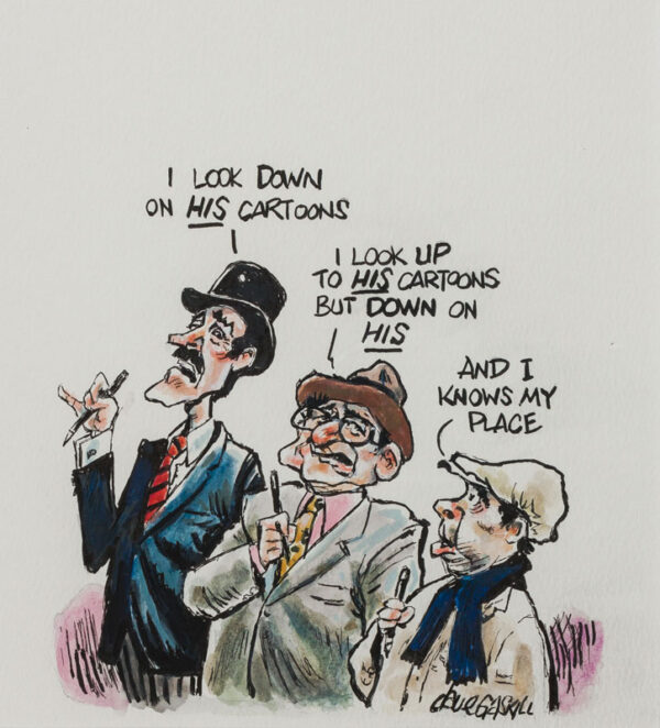 GASKILL Dave ( b.1939) – ‘I look down on his cartoons’, Cleese, Barker ...