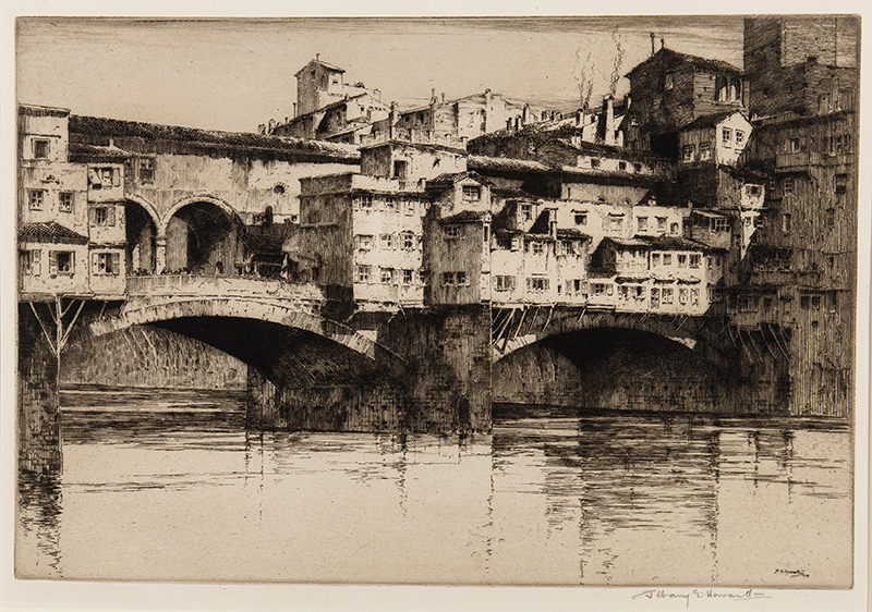 HOWARTH Albany A.R.E. (1872-1936) – ‘Ponte Vecchio, Florence’. | ABBOTT ...