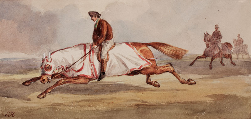 HORSE racing (subject). ‘E.H.’ Circa 1850. – The Gallops. | ABBOTT and ...