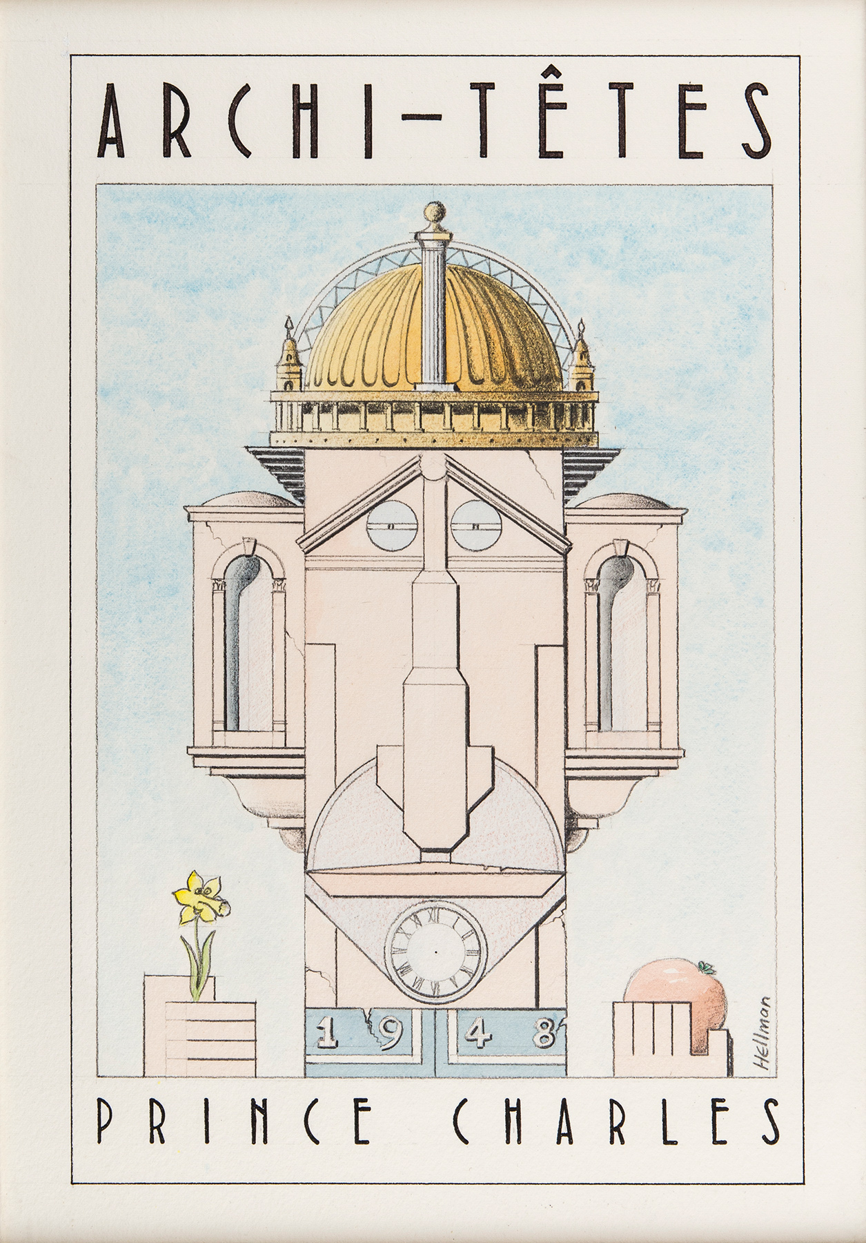 HELLMAN Louis (b.1936) – Prince Charles. | ABBOTT and HOLDER
