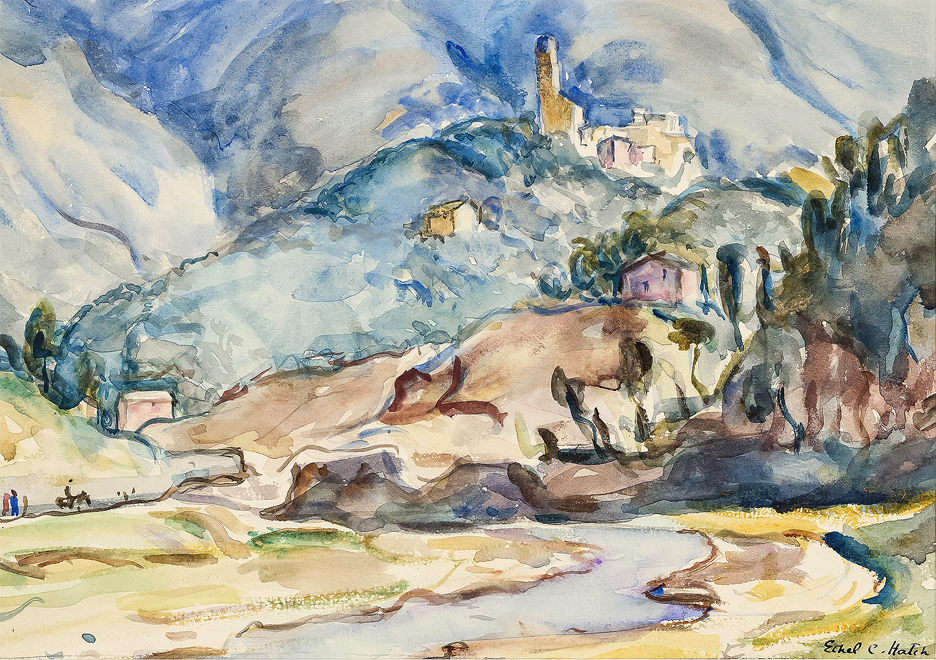 HATCH Ethel N.E.A.C. (1869-1975) – Italian landscape. | ABBOTT and HOLDER