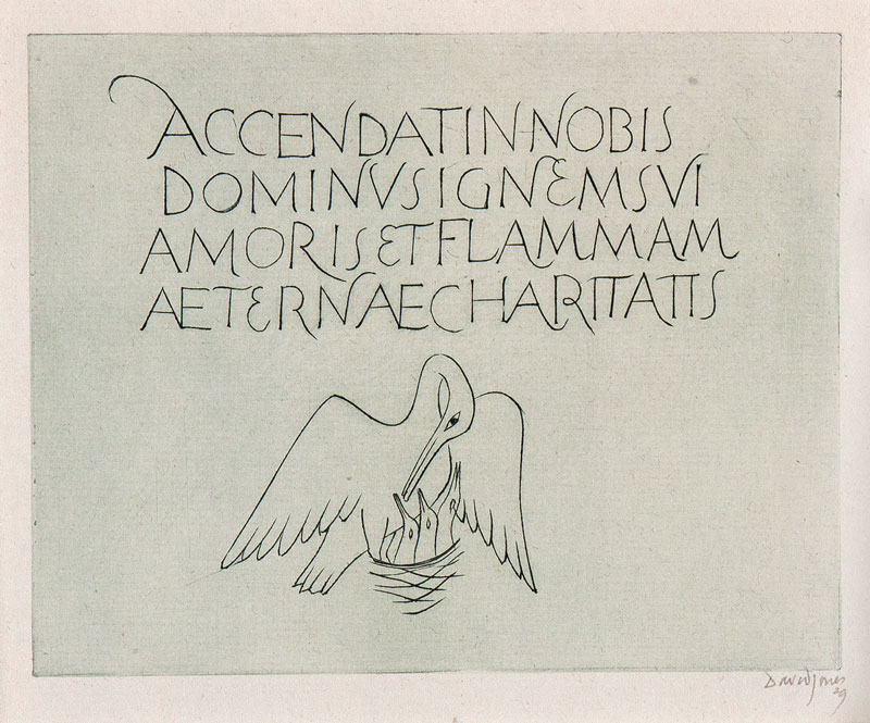 JONES David C.H. (1895-1974) – ‘Pelican in her Piety’: Accendat in ...
