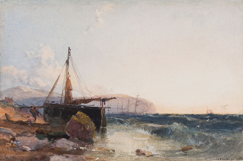 JACKSON Samuel Phillips (1830-1904) – Beached fishing boat. | ABBOTT ...