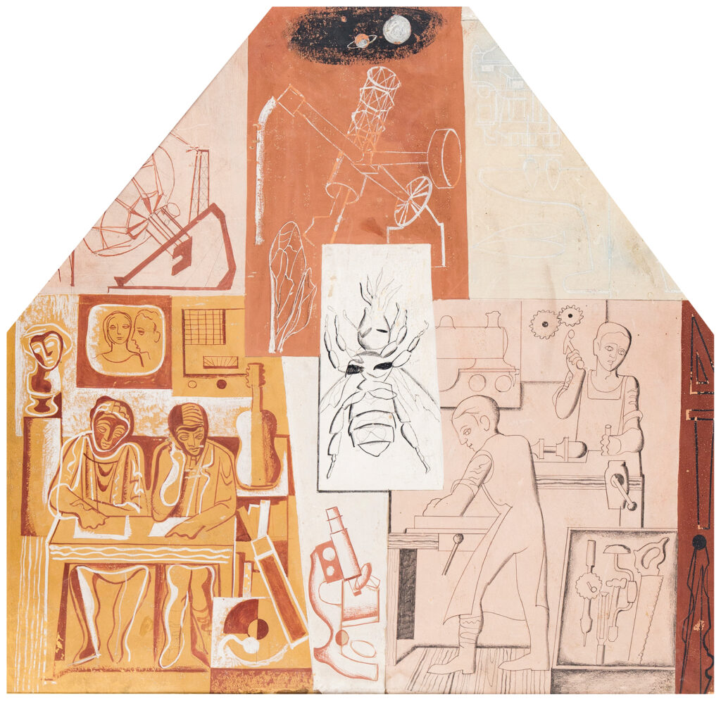 LUNN Augustus (1905-1986) – ‘Sketch design for Scraffito / Woodberry ...