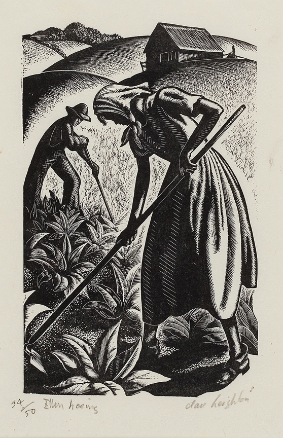 LEIGHTON Clare (1898-1989) – ‘Ellen hoeing’. | ABBOTT and HOLDER