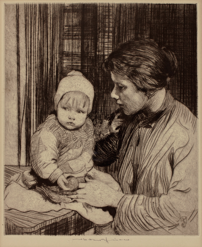 LEE-HANKEY William R.W.S. R.I. (1869-1952) – ‘Mother and Child ...