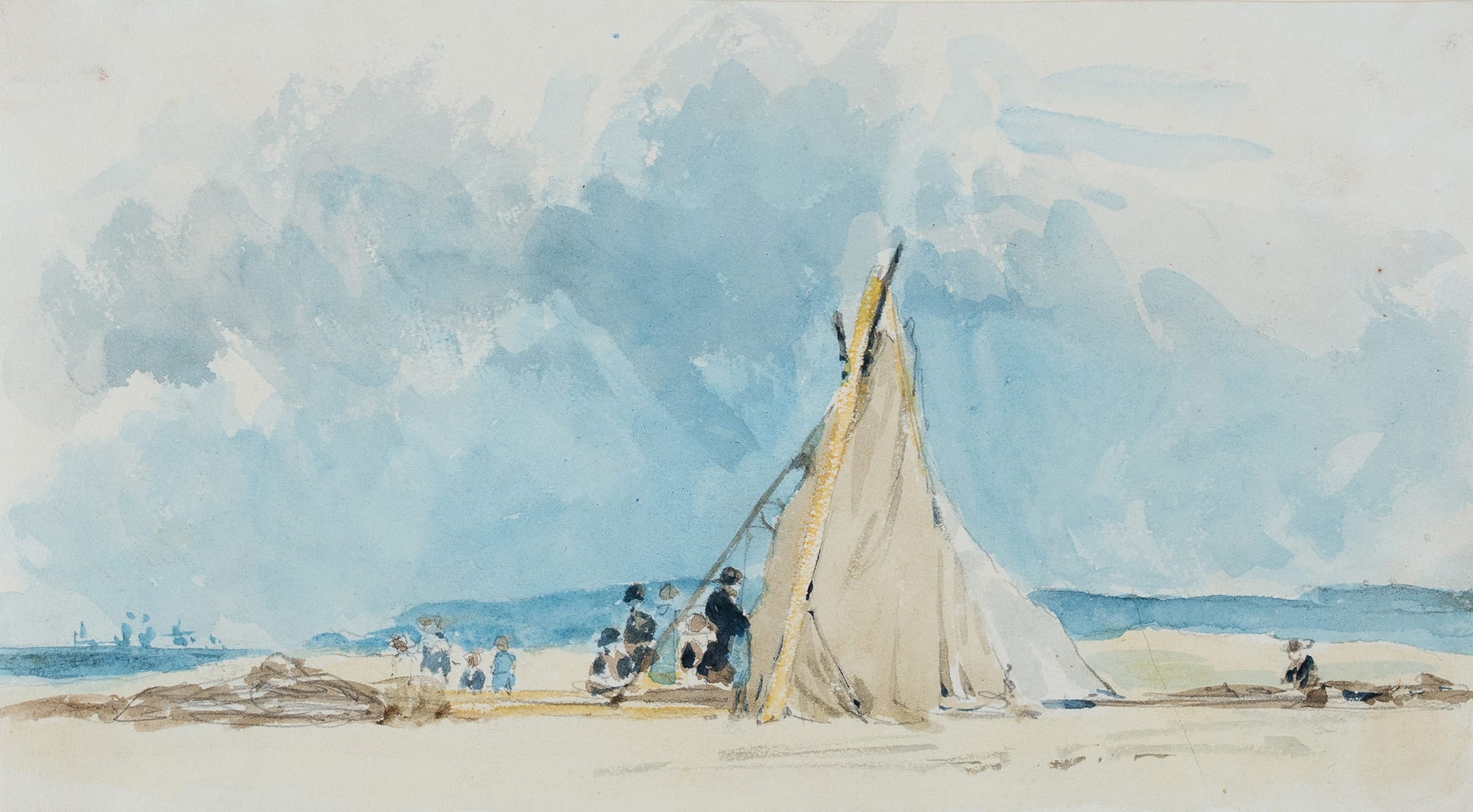 LANDELLS Ebenezer (1808-1860) – Fisherman’s tent on a beach. | ABBOTT ...