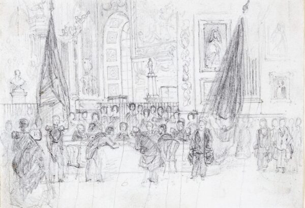 LANDELLS Ebenezer (1808-1860) – Dignitaries attending (?)Queen Victoria ...