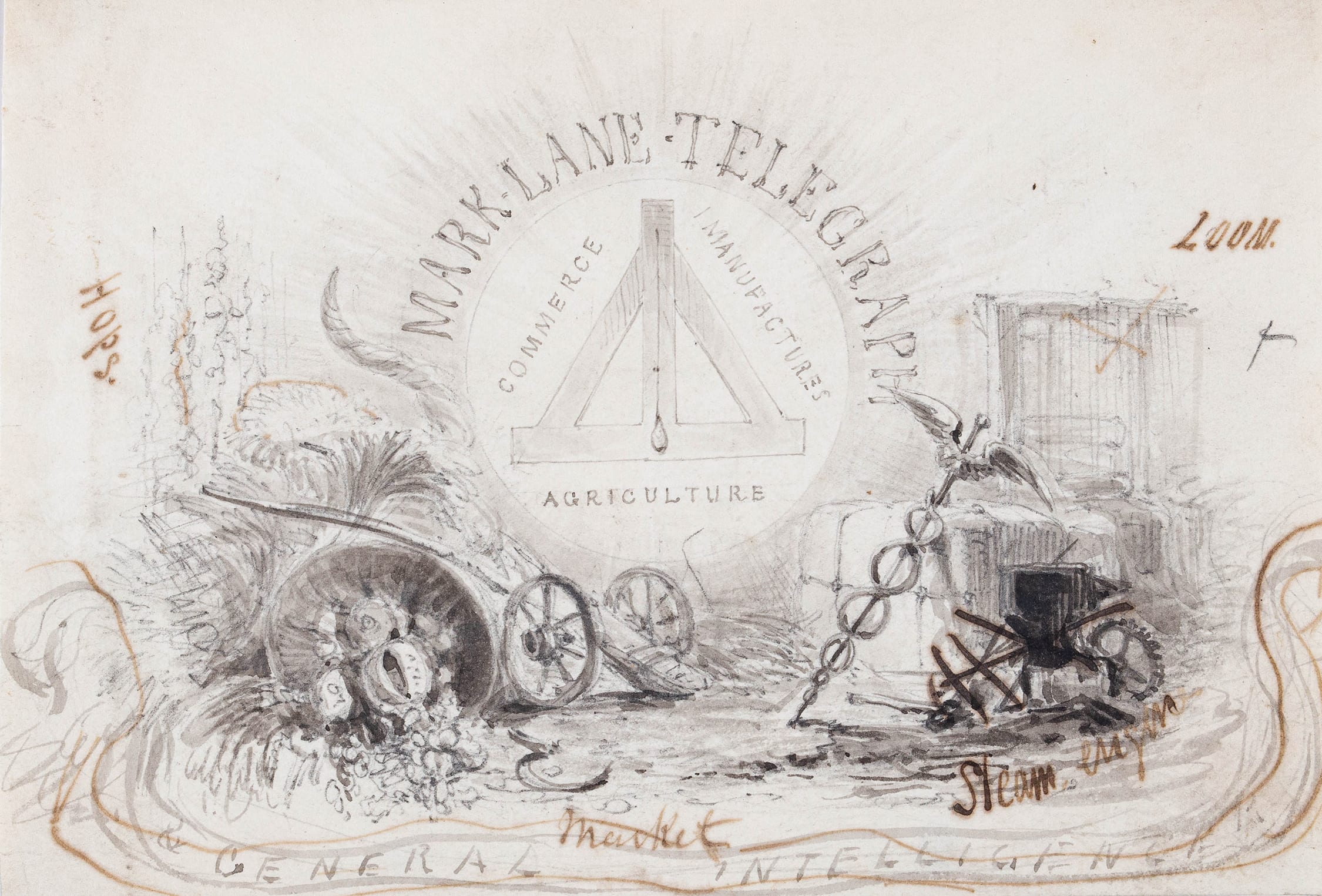 LANDELLS Ebenezer (1808-1860) – ‘Mark Lane Telegraph’. | ABBOTT and HOLDER