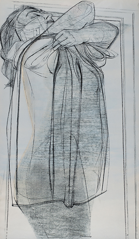 LAMBOURNE Nigel (1919-1988) – Study: Undressing. | ABBOTT and HOLDER