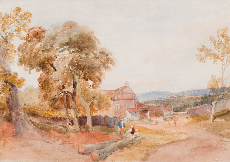 LEITCH William Leighton (1804-1883) – The approach to a farmhouse ...