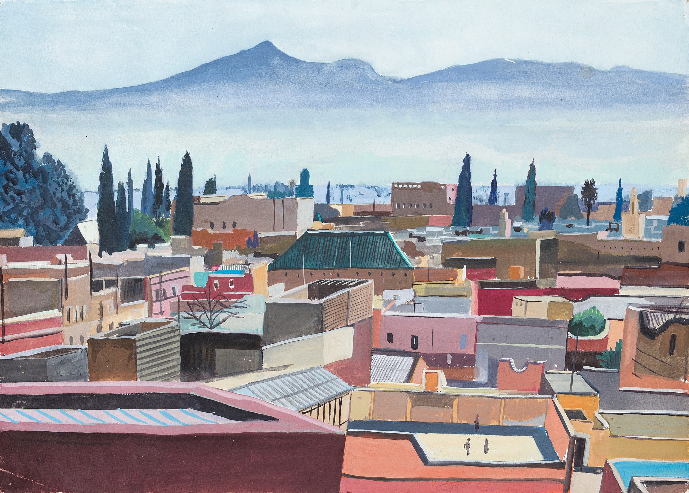MANOUSSO Paul (b.1930) – ‘Marrakesh and Atlas Mountains’. | ABBOTT and ...