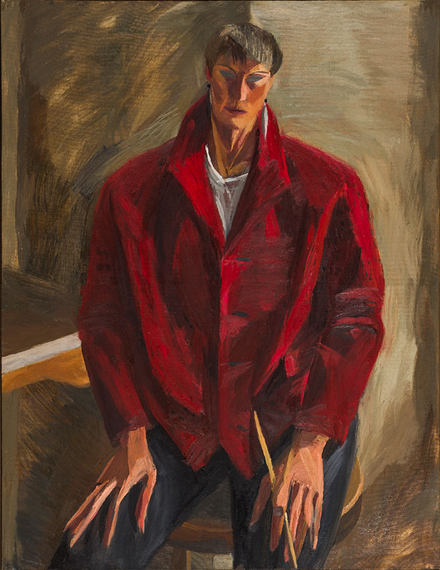 MABBUTT Mary (b.1951) – ‘Self-portrait in Red Jacket, May 1987 ...